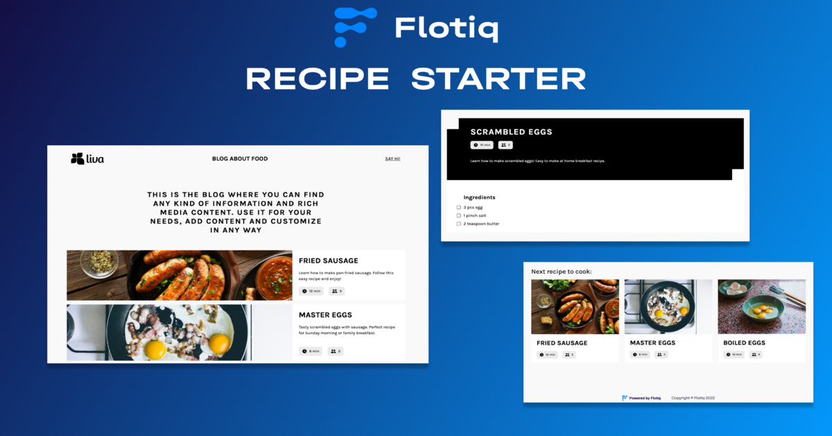 Recipe website using complex data structure and Gatsby starter | Flotiq Blog