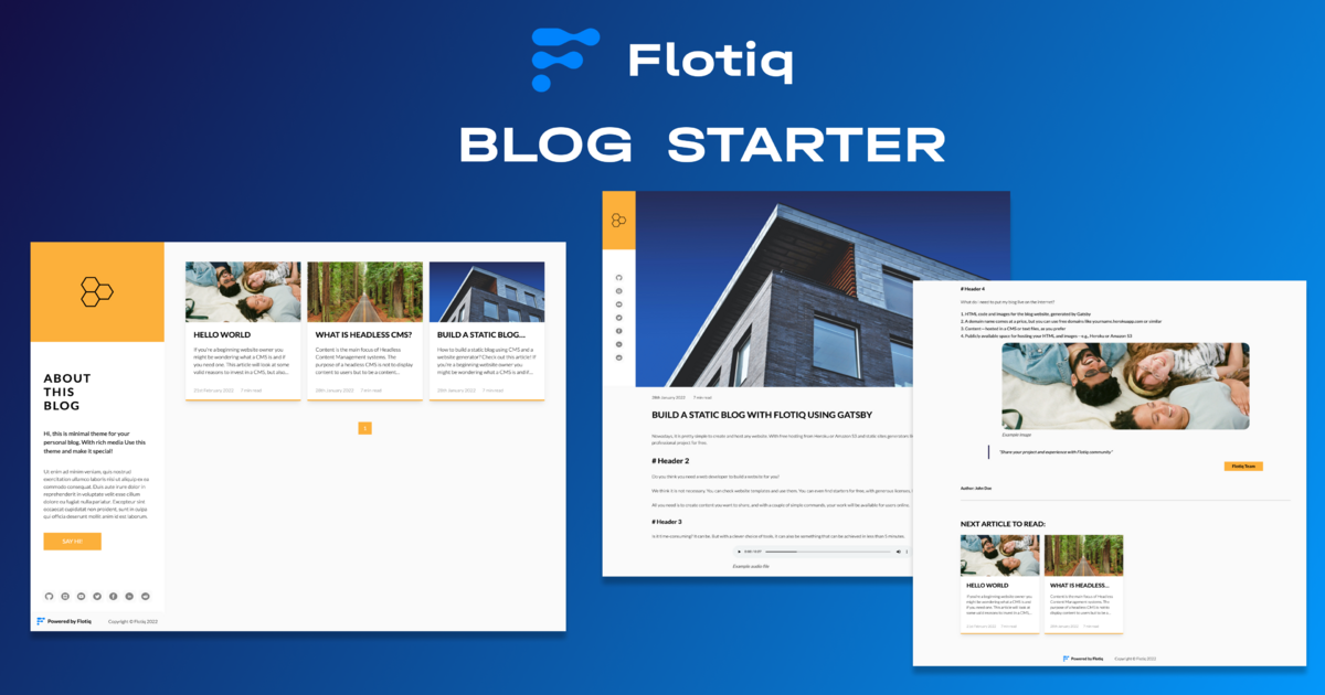 Building Flotiq blog with Gatsby Starter | Flotiq Blog